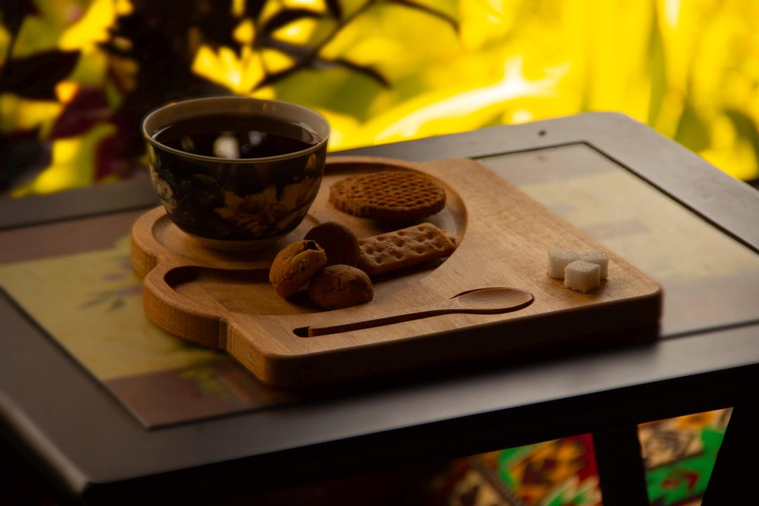 Personalized Wooden Coffee Serving Tray, Custom Engraved Coffee ...