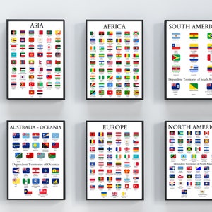 Bundle of World Continents Capitals, Worlds Capitals Bundle, Bundle ...