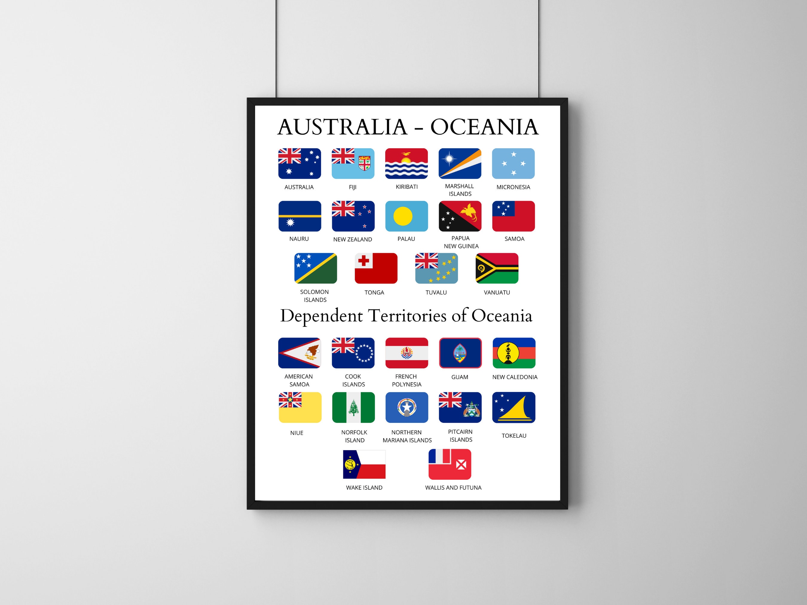 Australia - Oceania Countries, Countries of Oceania, Flags and Names ...
