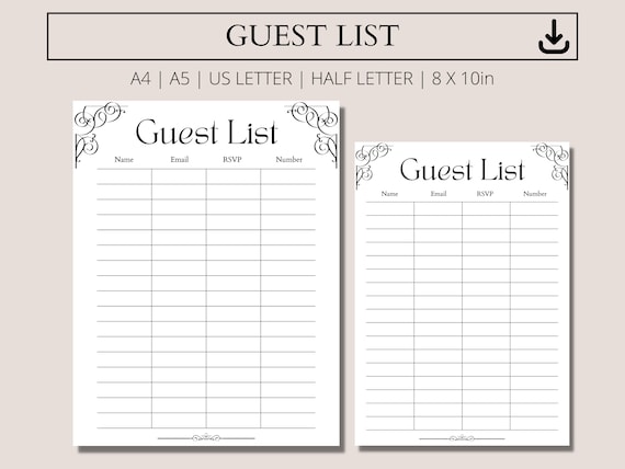 Wedding guest sign in sheet photos - Weddingsavor.com