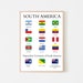 Bundle of Continents Posters, Worlds Continents Bundle, Flags and Names ...