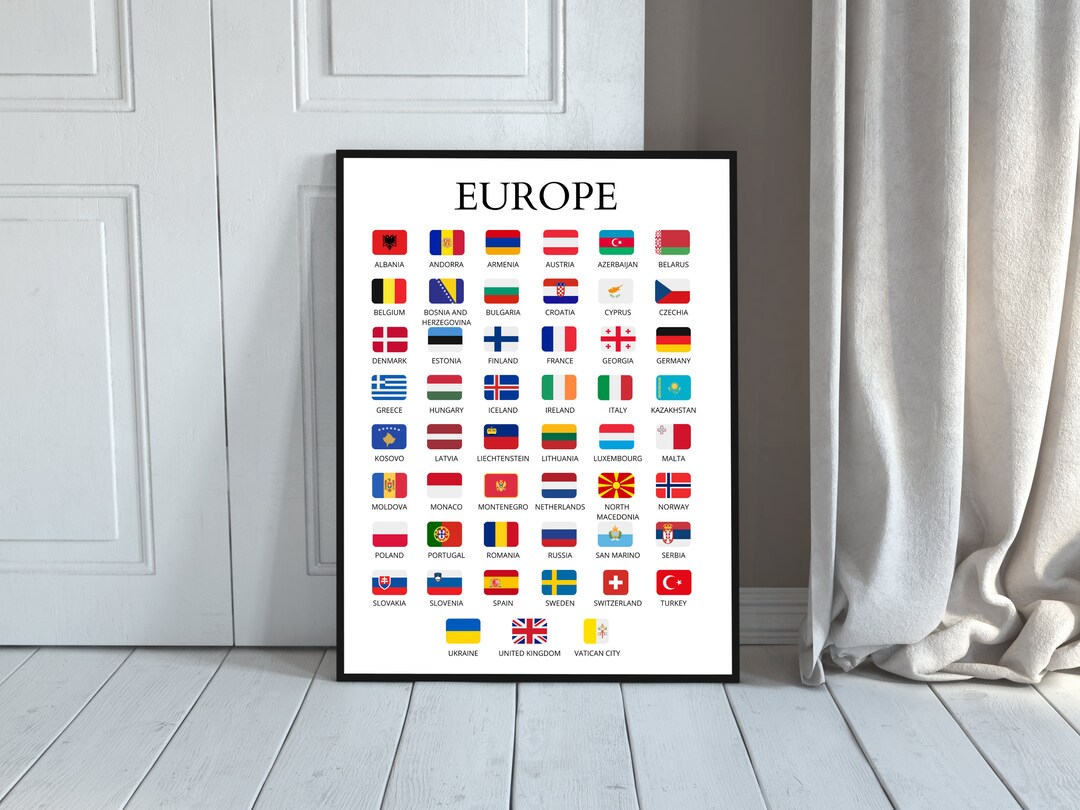 European Countries, Countries of Europe, Flags and Names, Learning ...
