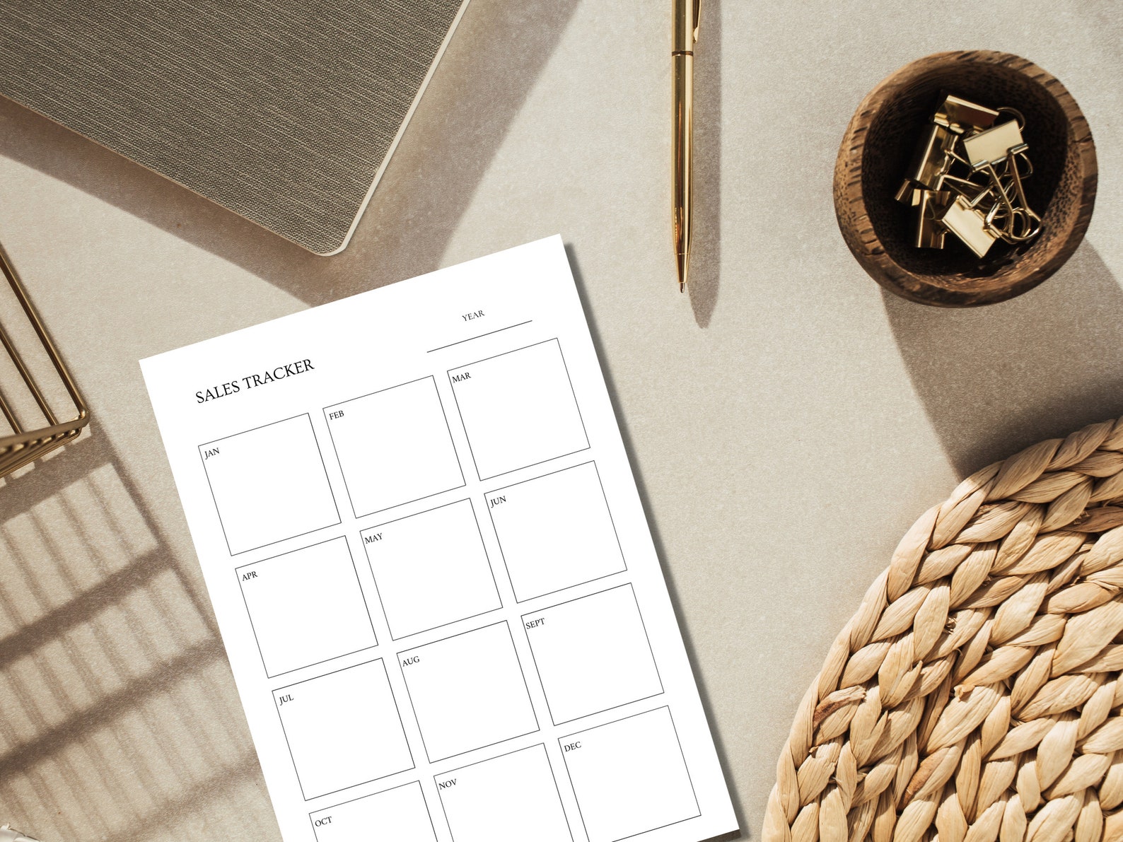 Printable Sales Tracker, Track My Sales, Monthly Sales Tracker, Yearly ...