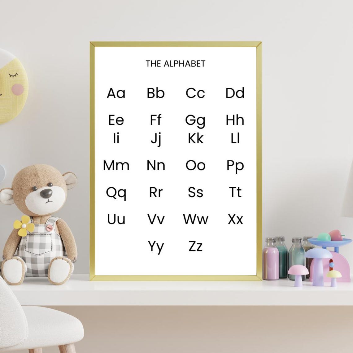 Alphabet Poster for Kids, Educational ABC Chart, Educational Wall Decor ...