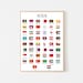 Bundle of Continents Posters, Worlds Continents Bundle, Flags and Names ...