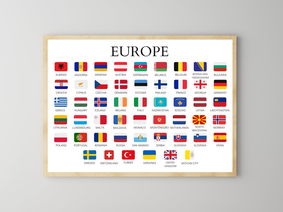 European Countries, Countries of Europe, Flags and Names, Learning ...