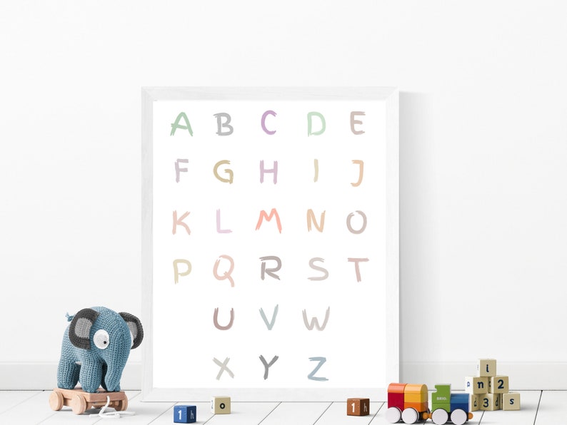 Educational Posters, Set of 8, Playroom Posters, Homeschool Educational ...