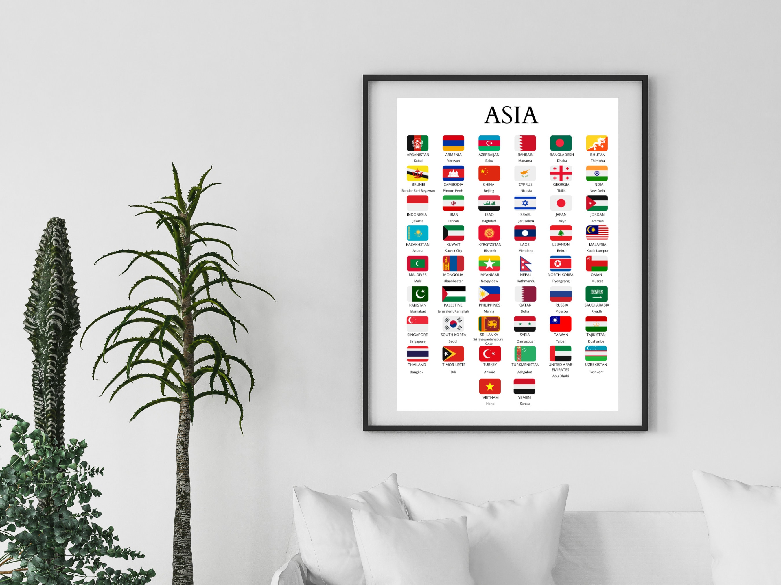 Asian Flags, Flags of Asian Countries and Capitals, Capitals and Flags ...