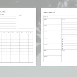 Weekly Overview Printable, Weekly Planner Pages, Weekly Templates ...