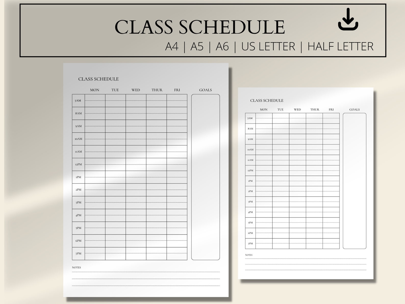 School Schedule, Printable Schedule, School Timetable, Class Schedule ...