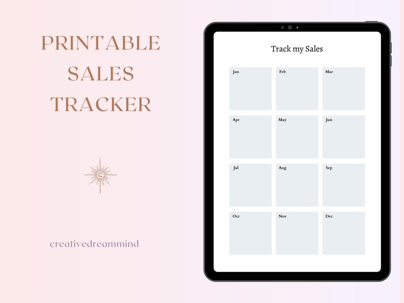 Printable Sales Tracker Track My Sales Etsy Sales Tracker | Etsy