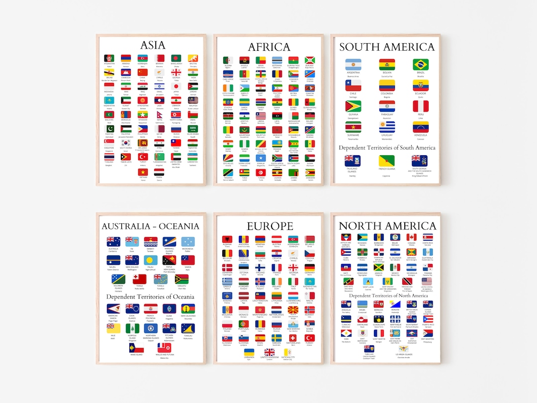 Bundle of World Continents Capitals, Worlds Capitals Bundle, Bundle ...