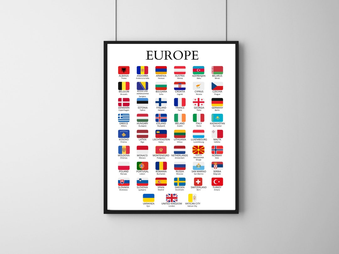 European Capitals, Flags Countries and Capitals of Europe, European ...