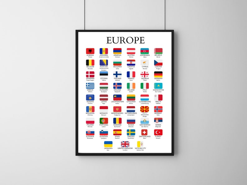 European Capitals, Flags Countries and Capitals of Europe, European ...
