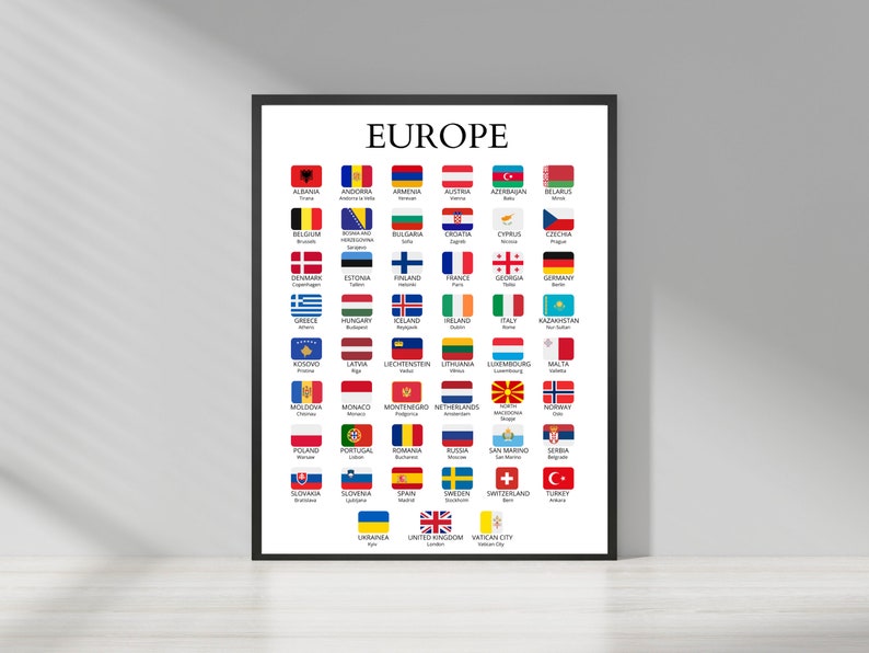 European Capitals, Flags Countries and Capitals of Europe, European ...