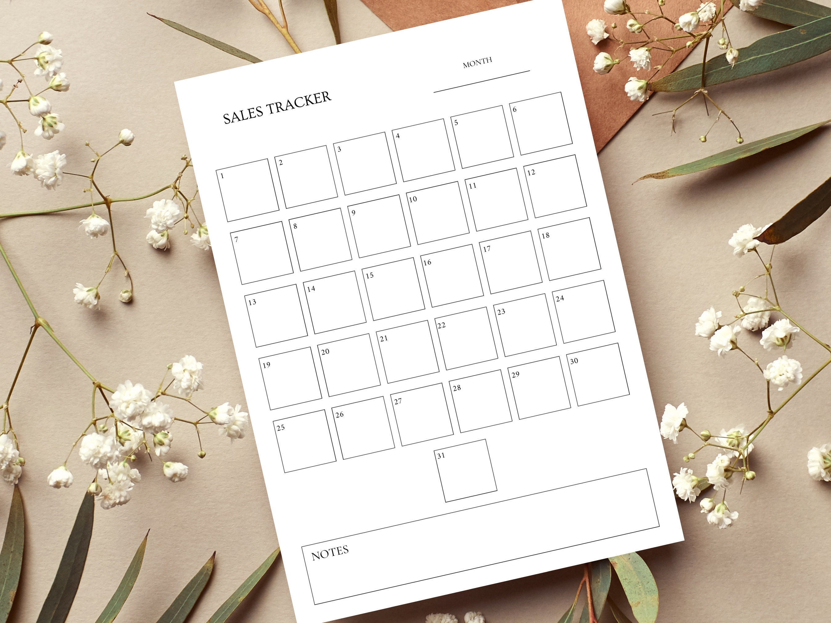 Printable Sales Tracker, Track My Sales, Monthly Sales Tracker, Yearly ...