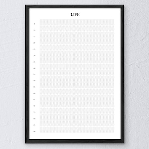 Life Calendar, 90 Years Life Calendar, Perpetual Calendar, Memento Mori ...