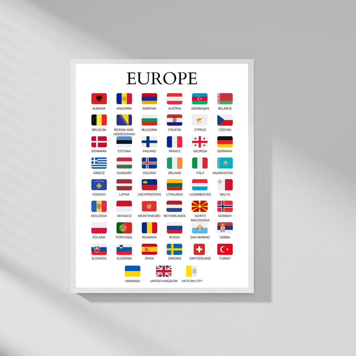 European Countries, Countries of Europe, Flags and Names, Learning ...