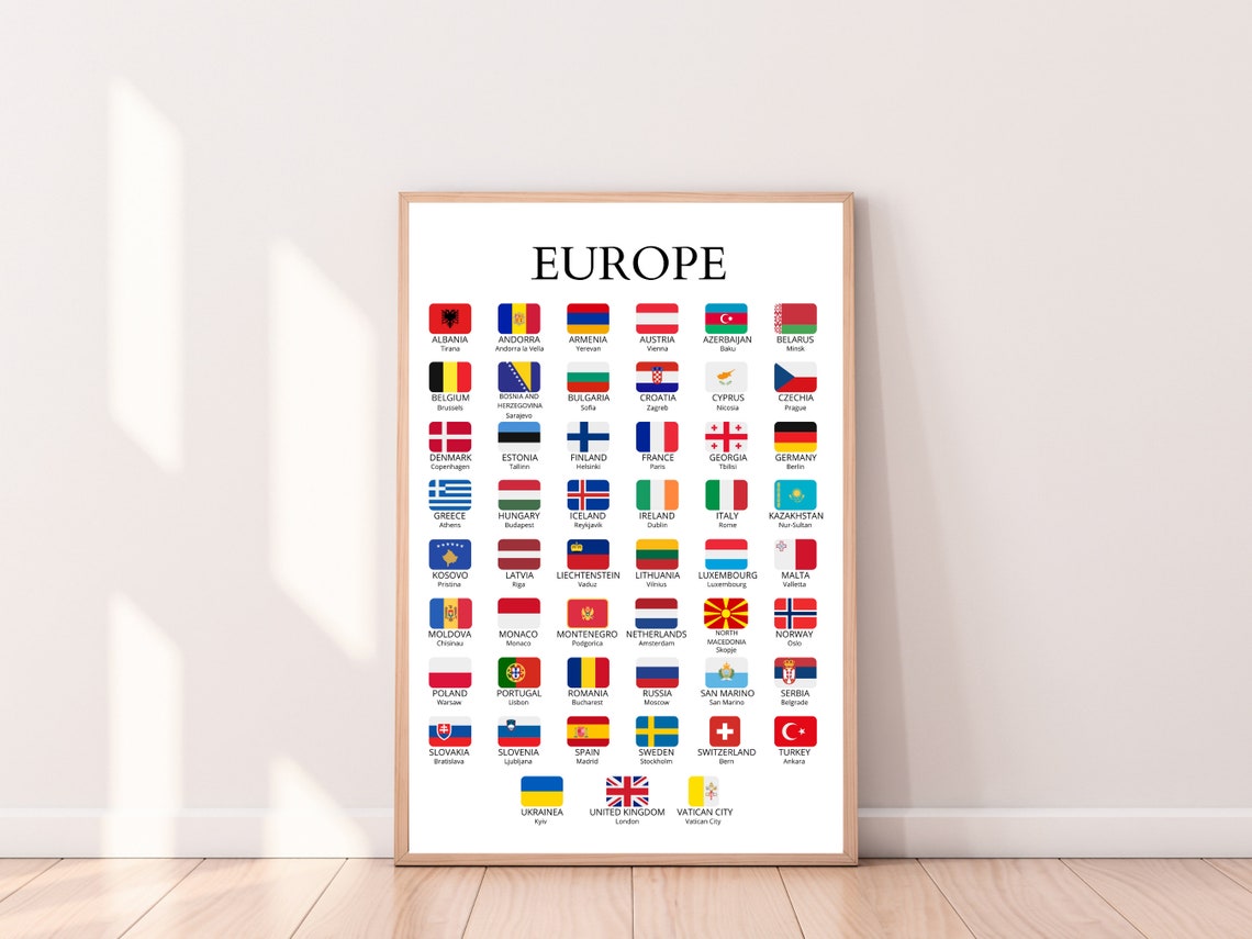 European Capitals, Flags Countries and Capitals of Europe, European ...