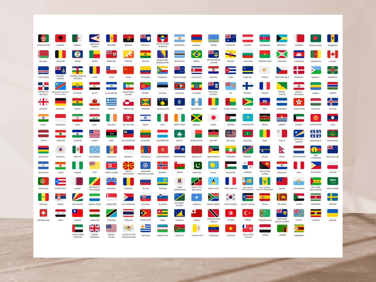 Flags of the World World Flags Countries of the World 237 - Etsy