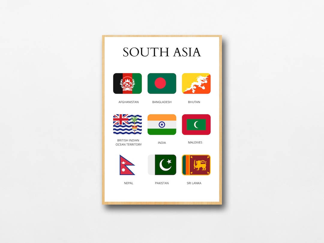 Asian Country Flags With Names