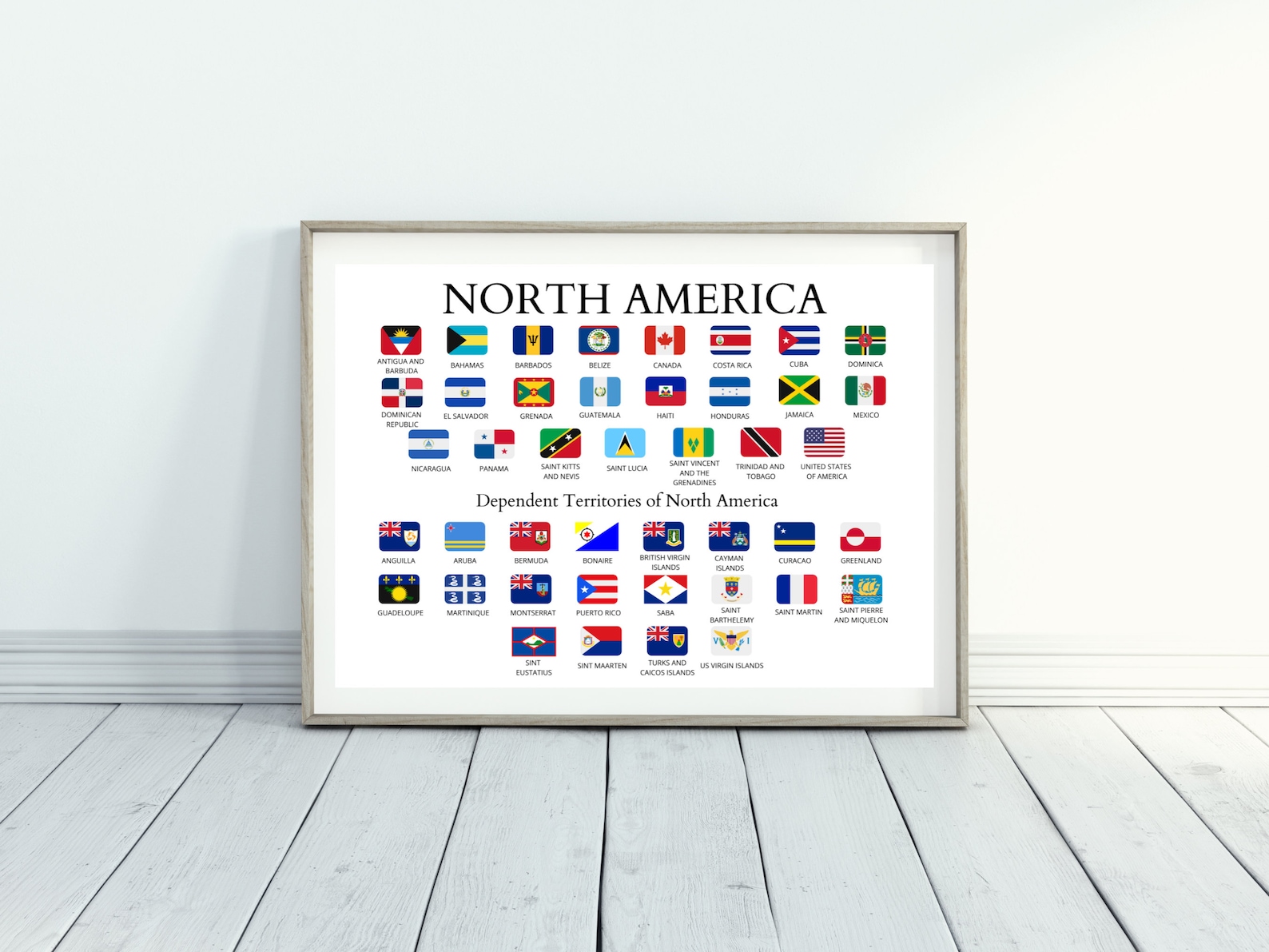 North American Countries, Countries of North America, Flags and Names ...