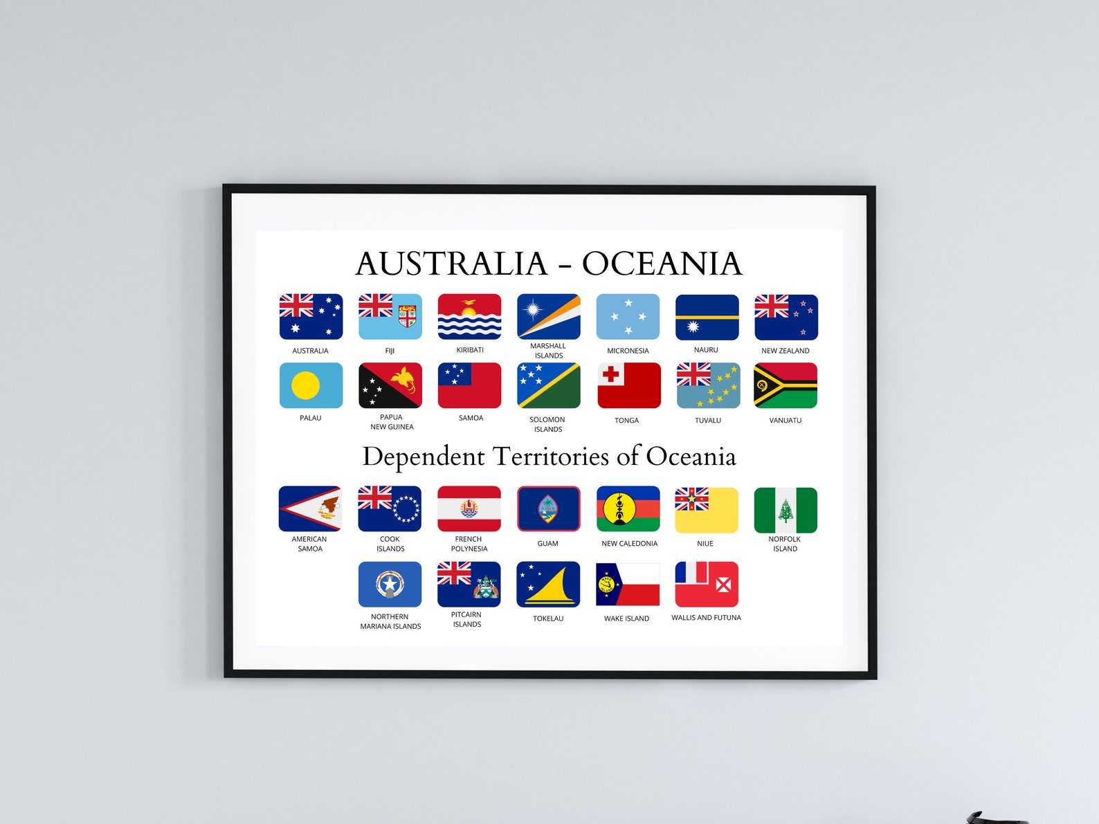 Australia - Oceania Countries, Countries of Oceania, Flags and Names ...