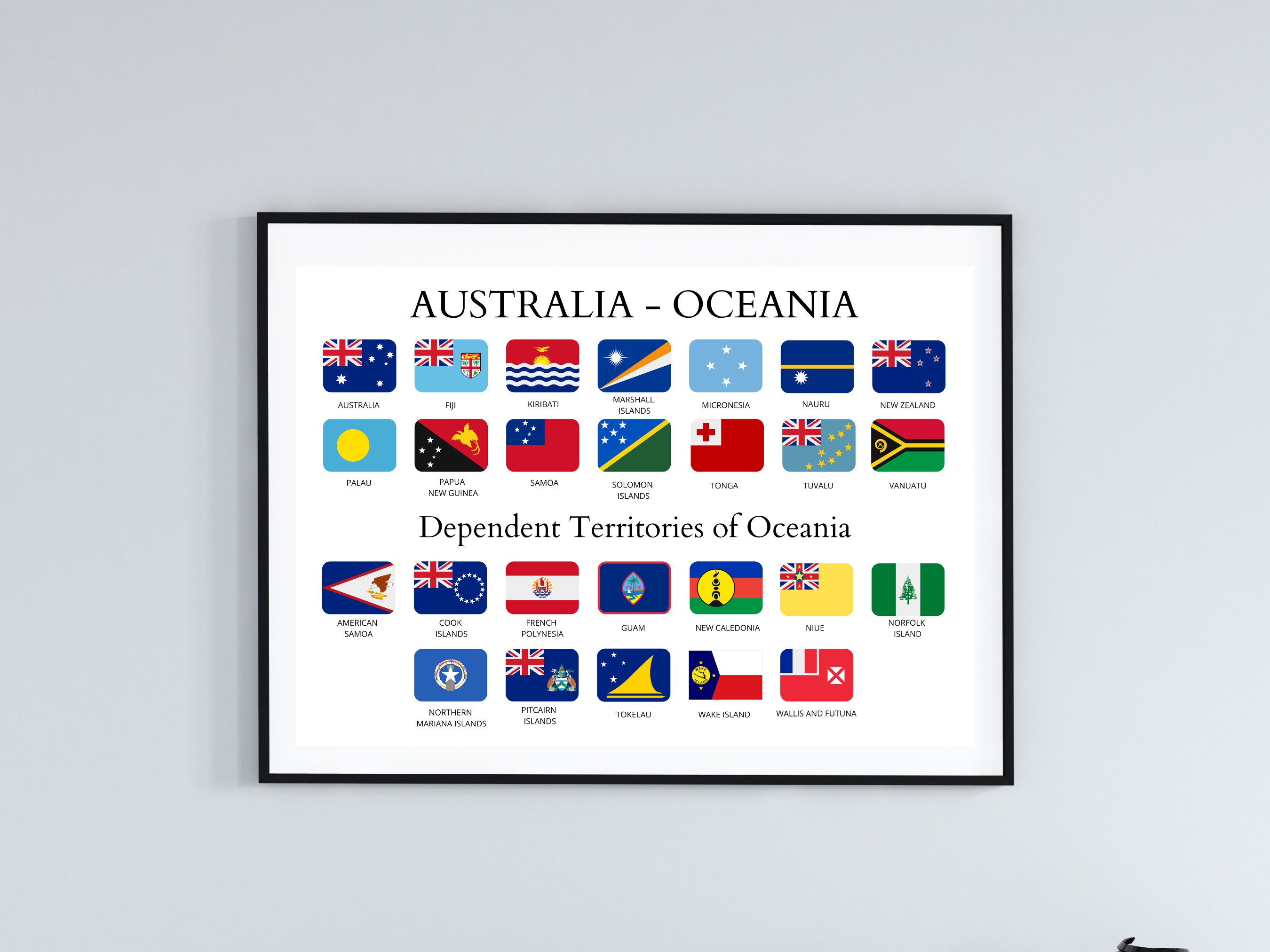 Australia - Oceania Countries, Countries of Oceania, Flags and Names ...