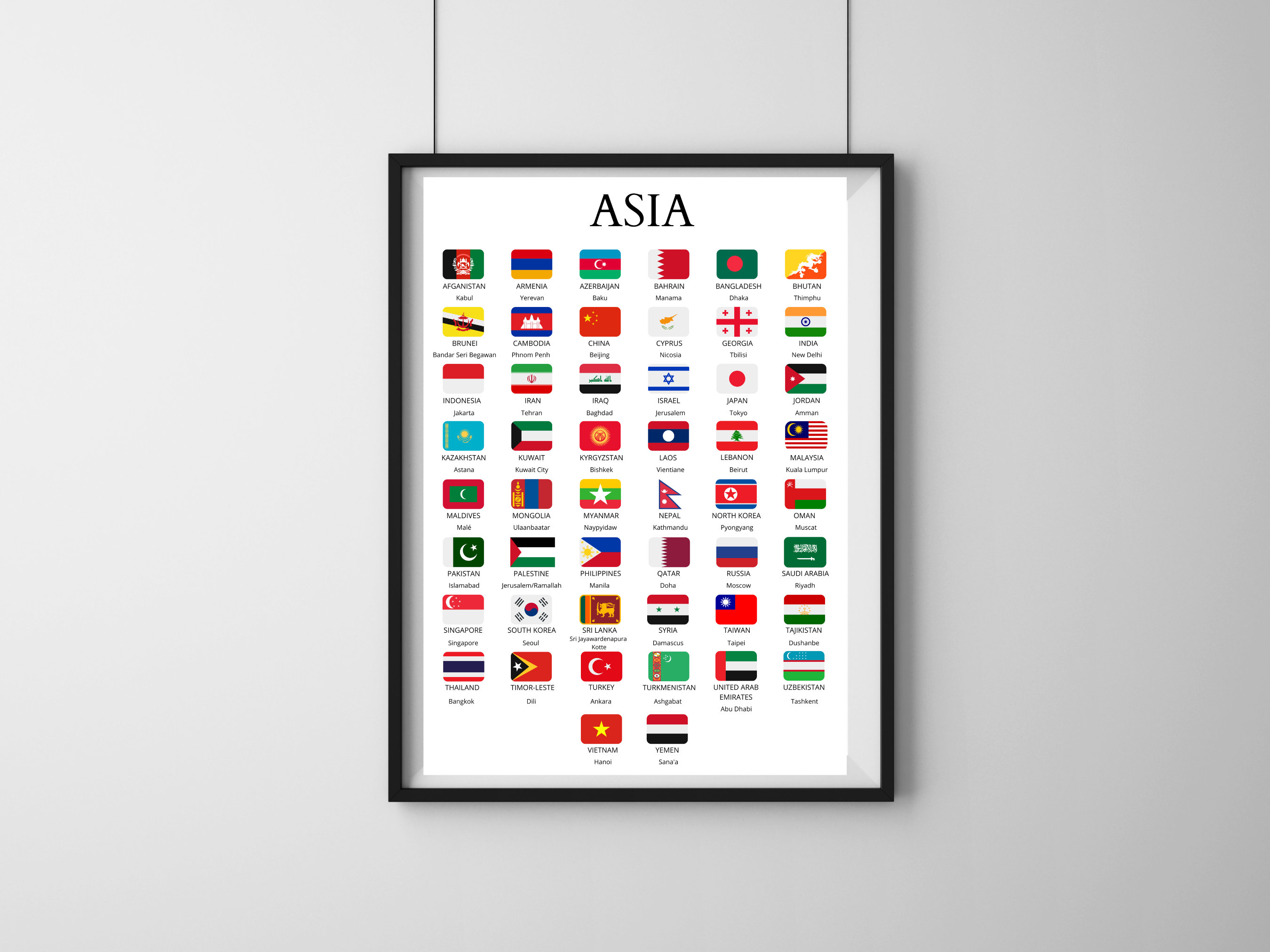 Asian Countries And Capitals