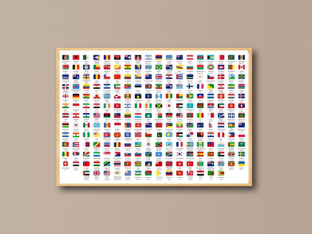 Flags of the World, World's Capitals Flags, Countries of the World ...