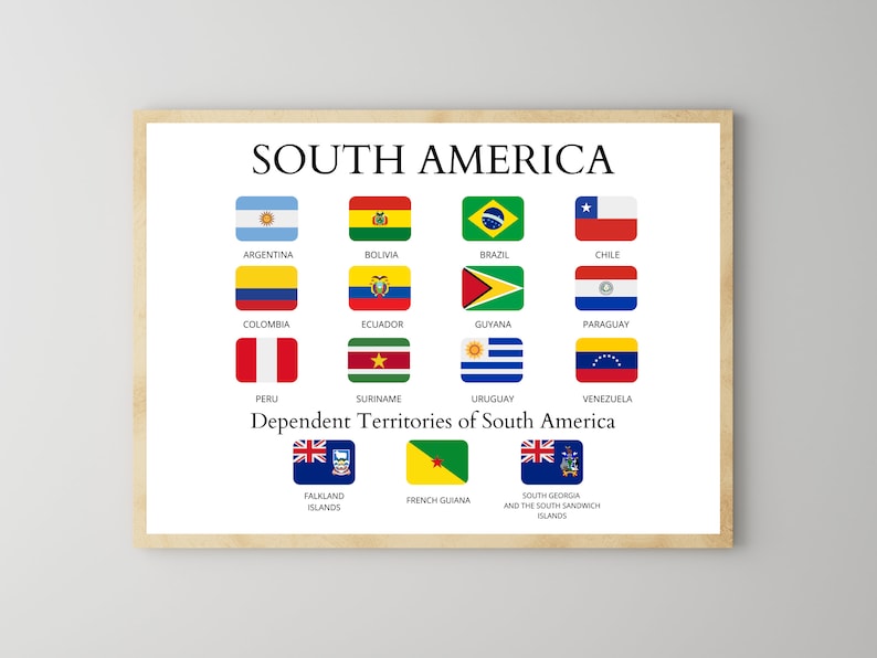 South American Countries, Countries of South America, Flags and Names ...