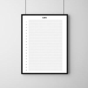 Life Calendar 90 Years Life Calendar Perpetual Calendar - Etsy