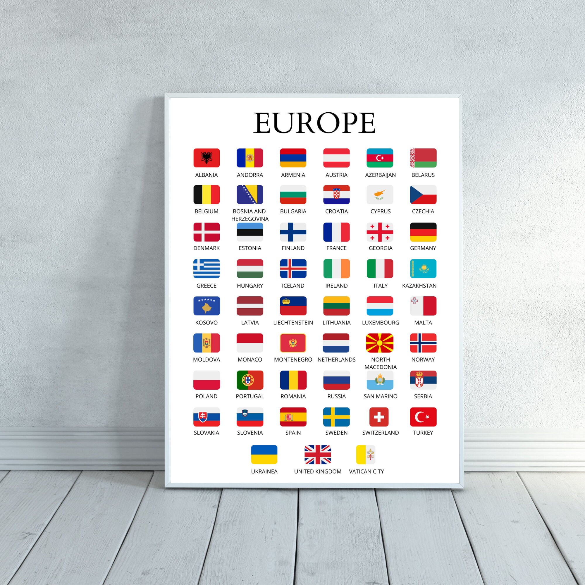 European Countries, Countries of Europe, Flags and Names, Learning ...
