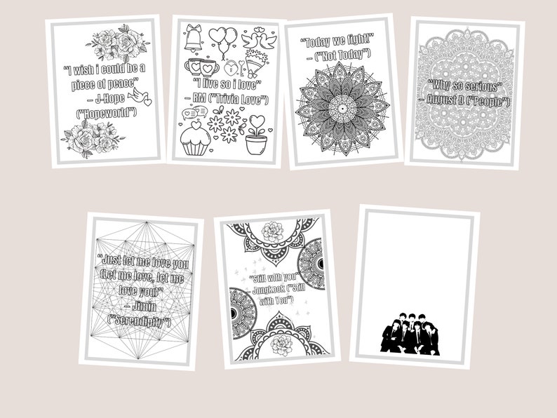 BTS Coloring Book, Inspirational Bts Quotes, Coloring Pages, Coloring ...