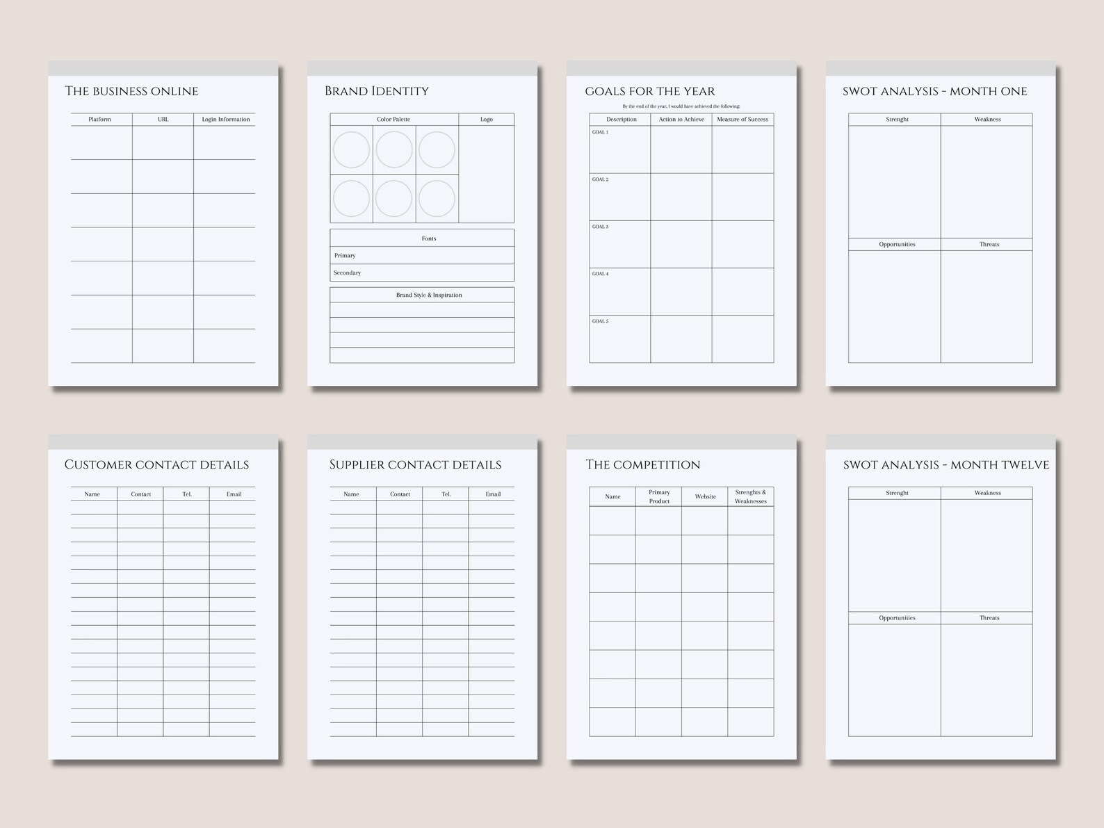 Entrepreneur Business Planner, Business Planner, Small Business Planner ...