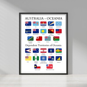 Australia - Oceania Countries, Countries of Oceania, Flags and Names ...