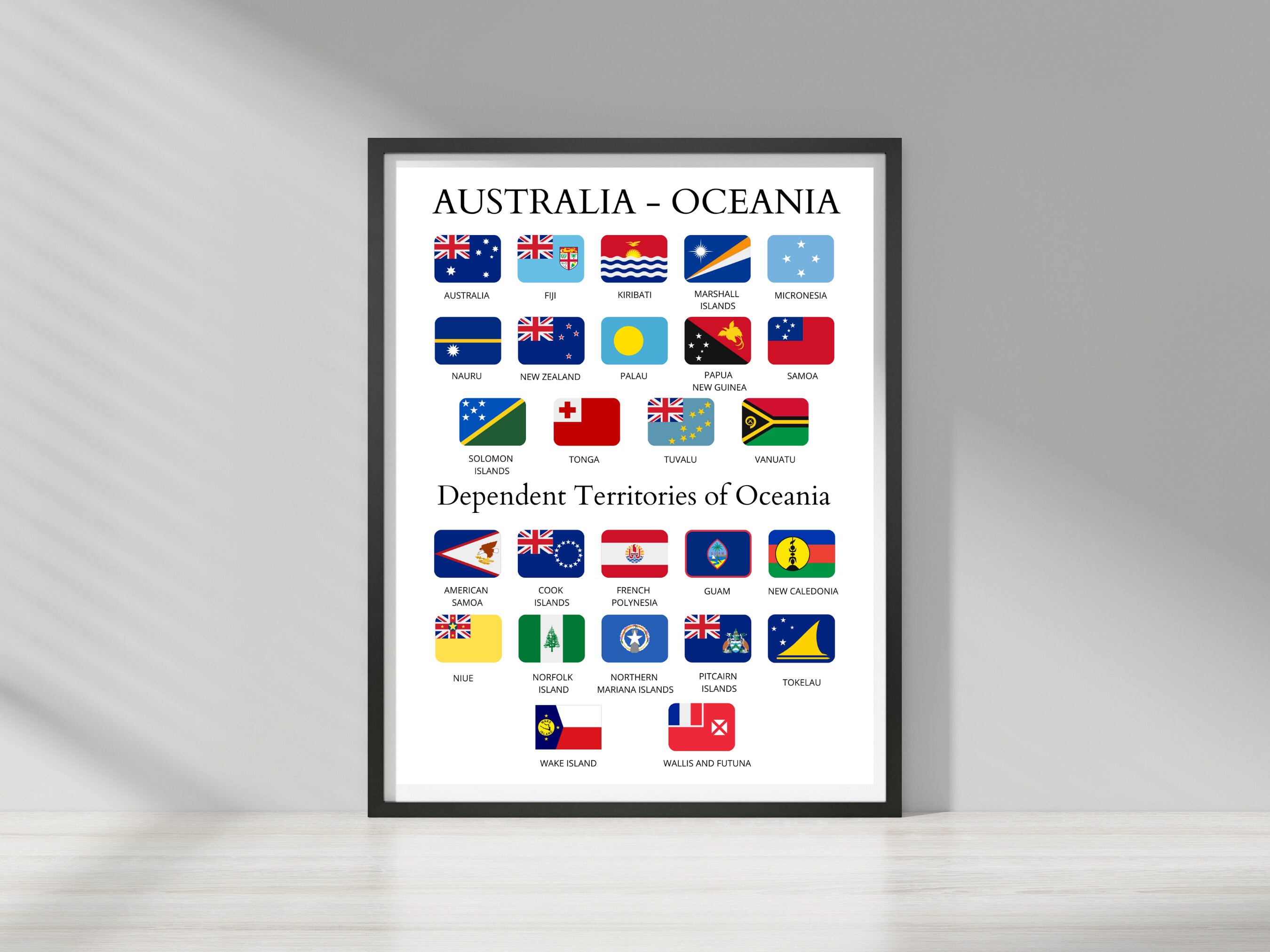 Australia - Oceania Countries, Countries of Oceania, Flags and Names ...