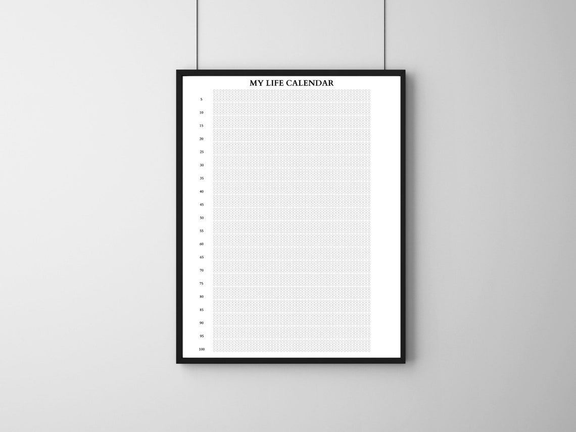 Life Calendar, 100 Years Life Calendar, Perpetual Calendar, Memento ...