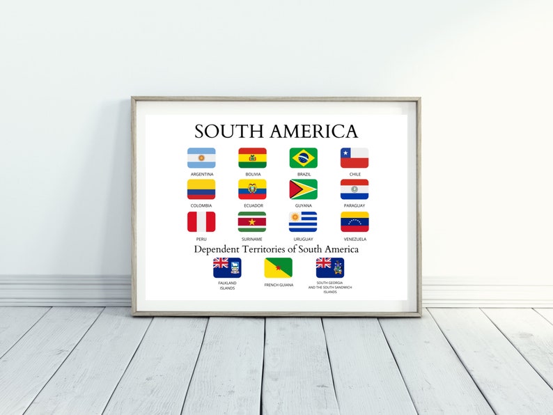 South American Countries, Countries of South America, Flags and Names ...