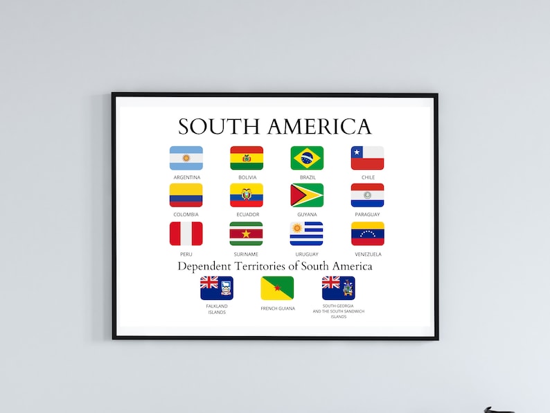 South American Countries, Countries of South America, Flags and Names ...