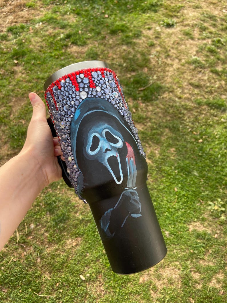 Custom Painted Ghostface Tumbler - Etsy