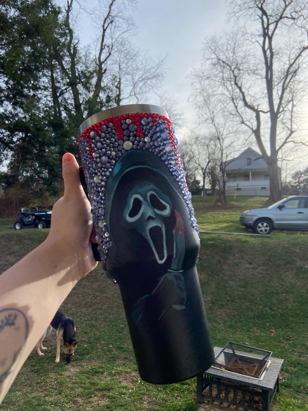 Custom Painted Ghostface Tumbler - Etsy