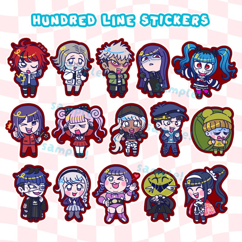 Hundred Line Last Defense Academy Vinyl Glitter Stickers | 100line ...