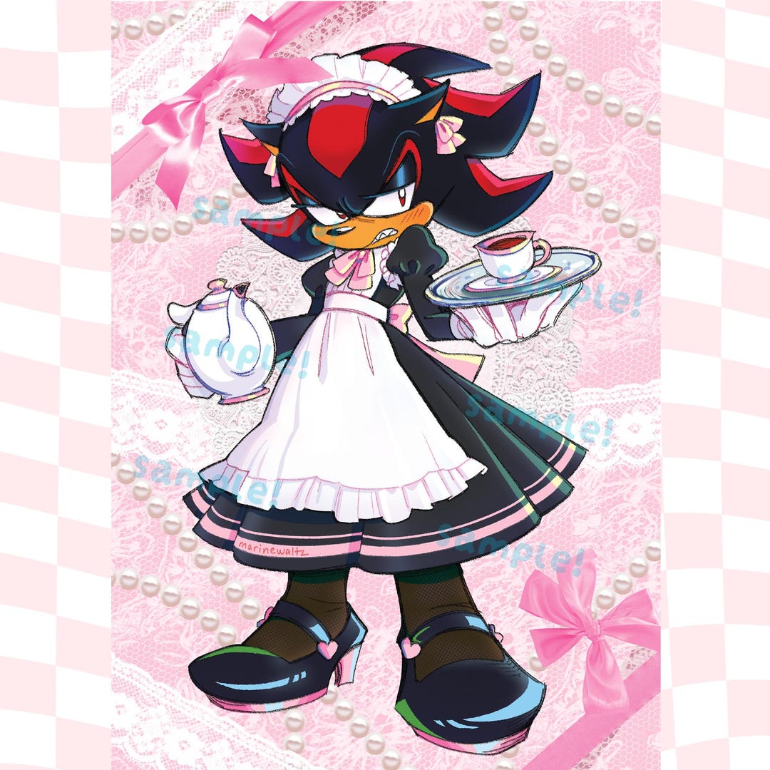PREORDER Shadow the Hedgehog "maid Shadow Legends" Art Print | Sonic ...