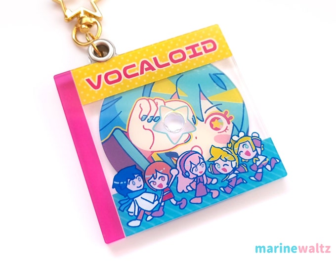 Vocaloid Mini CD Charm Keychain Hatsune Miku, Kagamine Rin Len, Kaito ...
