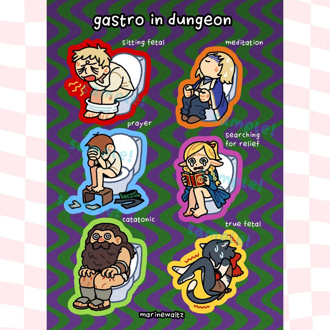 Dunmeshi Dungeon Meshi Delicious in Dungeon Sticker Sheet | "gastro in ...