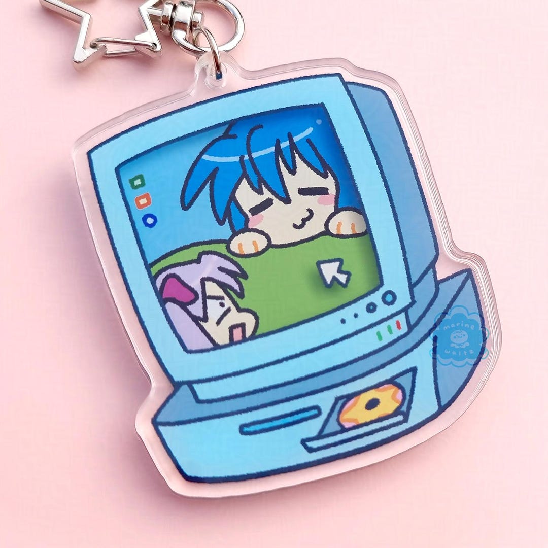 Lucky Star Konata Kagami 2000s Y2K Anime 3D Acrylic Charm Keychain - Etsy