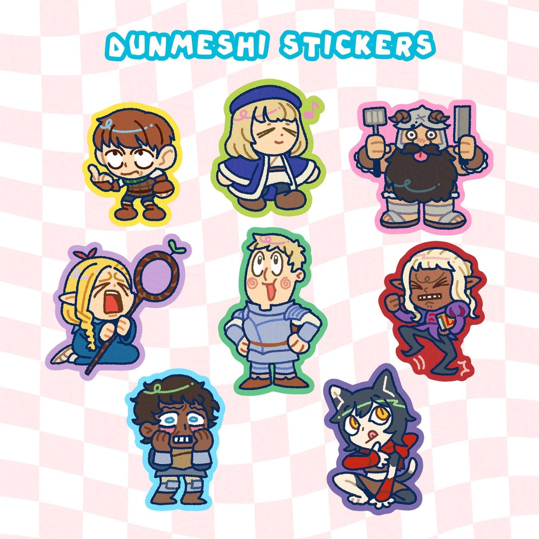 Dunmeshi Dungeon Meshi Delicious in Dungeon Vinyl Glitter Stickers ...