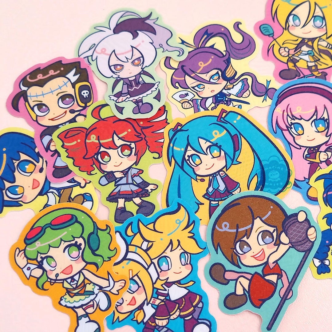 Vocaloid UTAU Vocal Synth Vinyl Glitter Stickers | Hatsune Miku ...