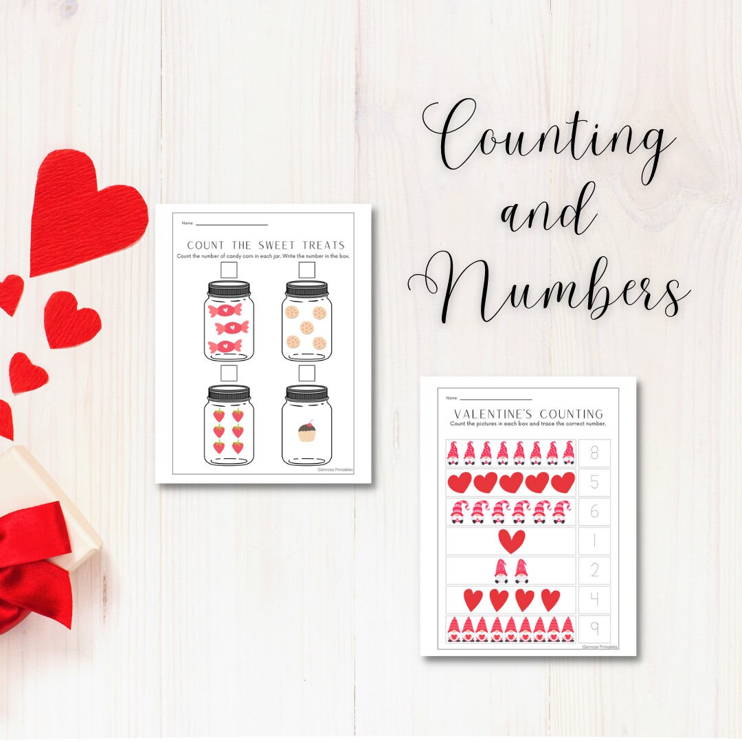 50 Page Download & Print Valentine's Day Themed Preschool Activity Book ...